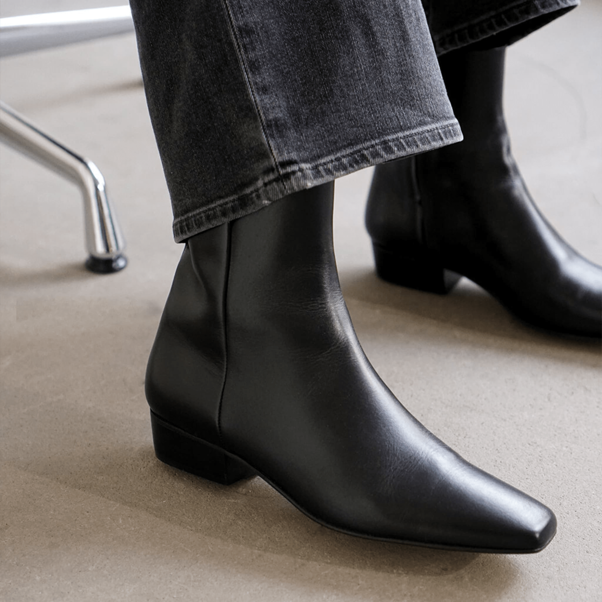 Flattered - Rami Boot - Black Leather – Cadine